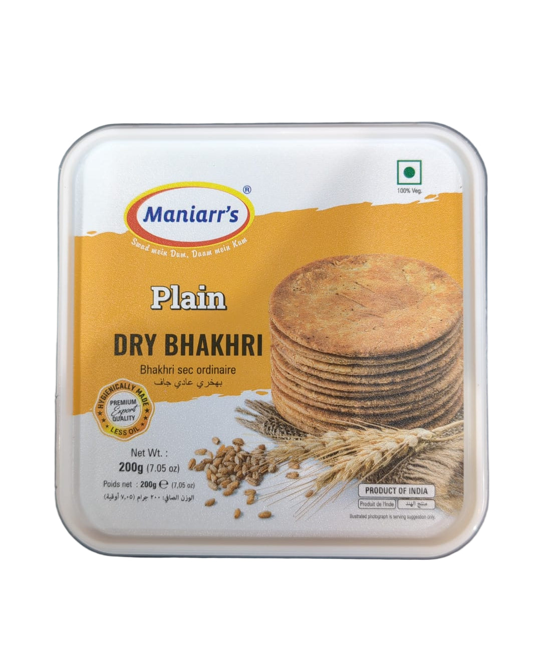 Maniarr's Bhakhri - Plain 200gm – Spice Village