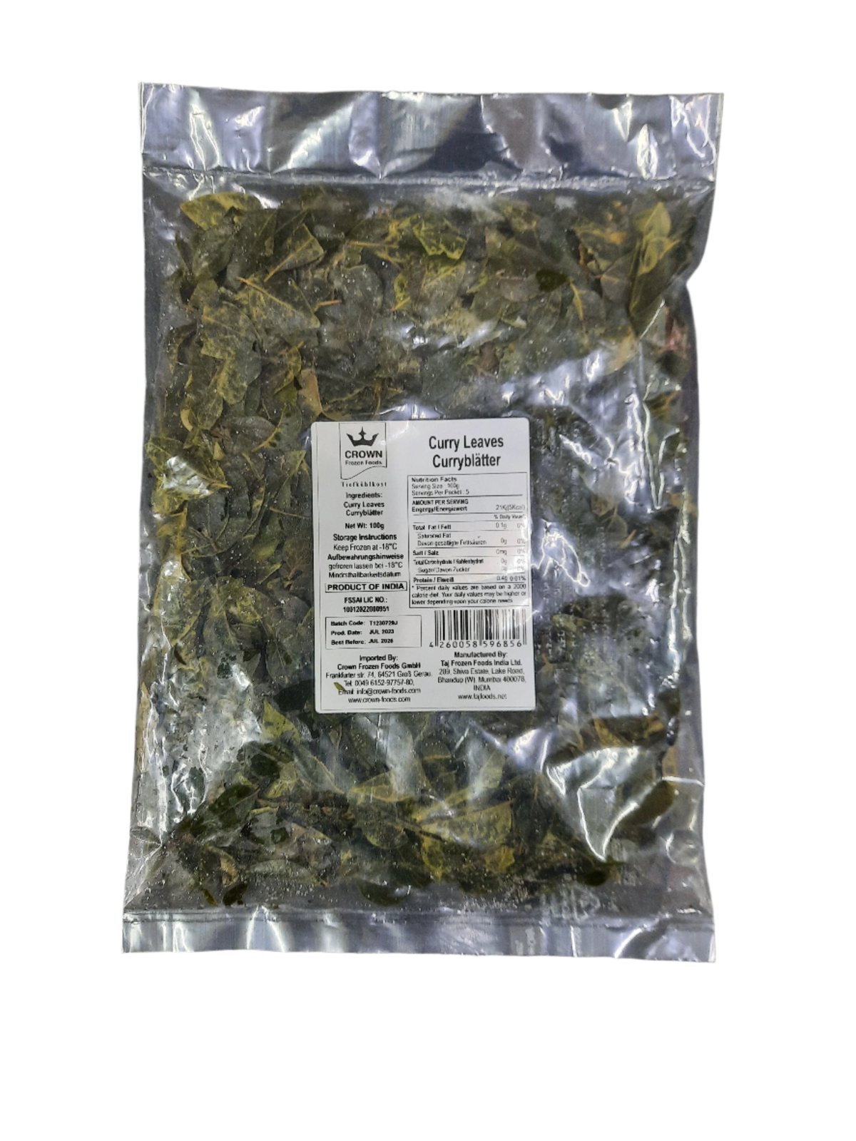 Frozen Crown Curry Leaves 100gm - Only Berlin Same Day Delivery – Spice ...