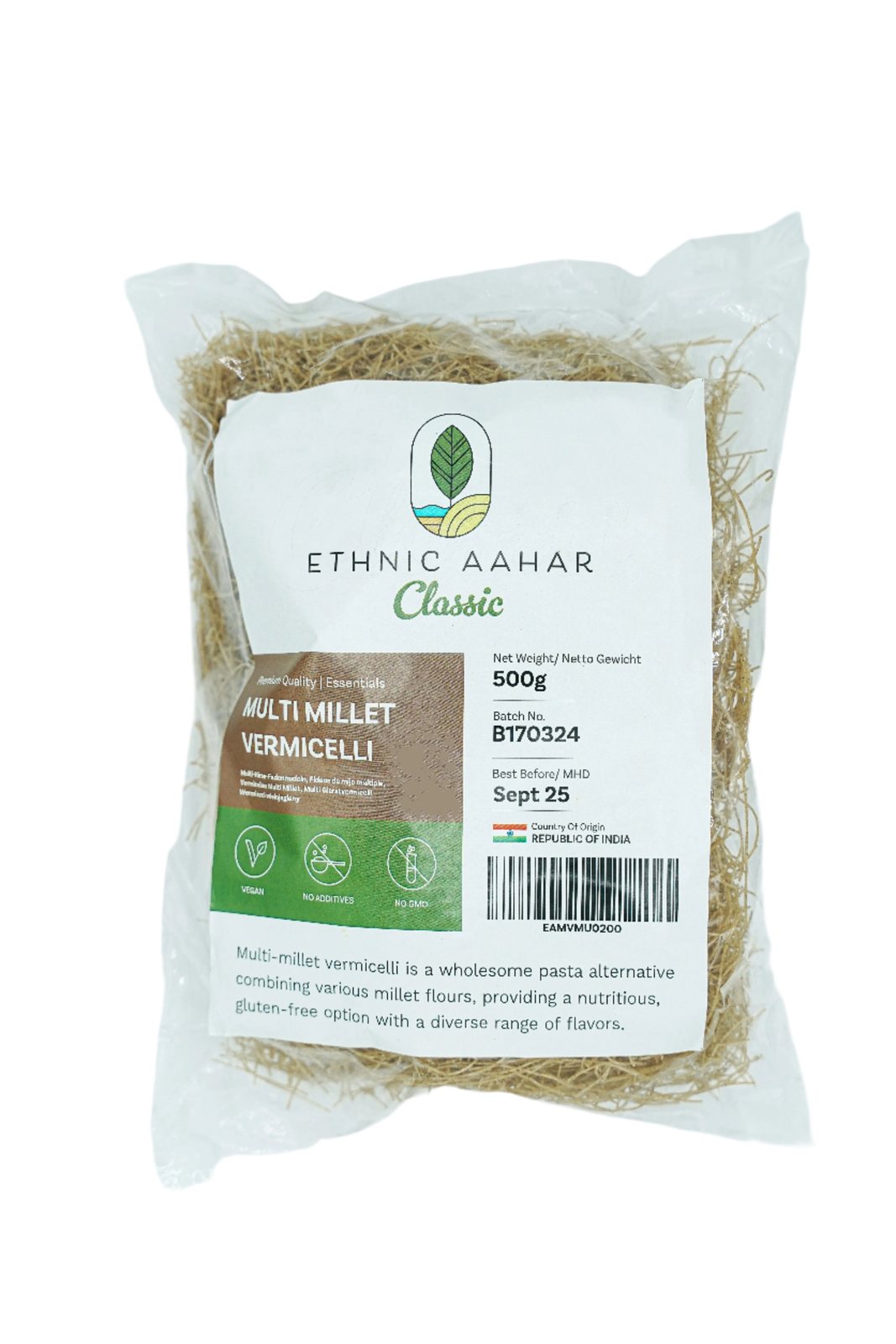 Ethnic Aahar Noodles (Multi Millet) 500gm | Spice Village