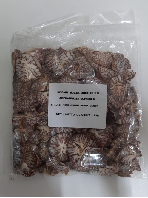 Supari Round Sliced (Unroasted) 75gm – Spice Village